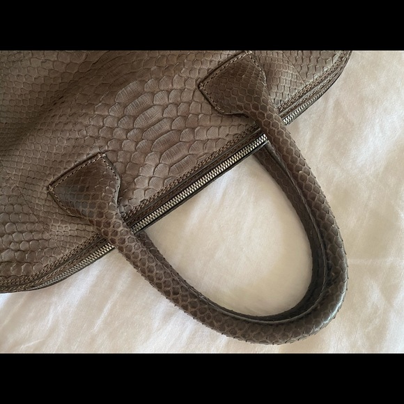Zagliani | Bags | Zagliani Grey Python Tomadachi Weekender Bag | Poshmark